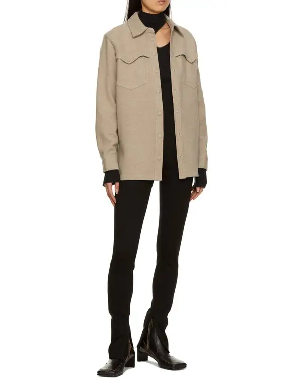 ANINE BING High-rise Skinny Trousers With Split Hem