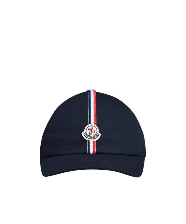 Moncler Logo Patch Baseball Cap - Black