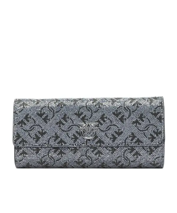 Pinko Logo Plaque Embellished Clutch Bag