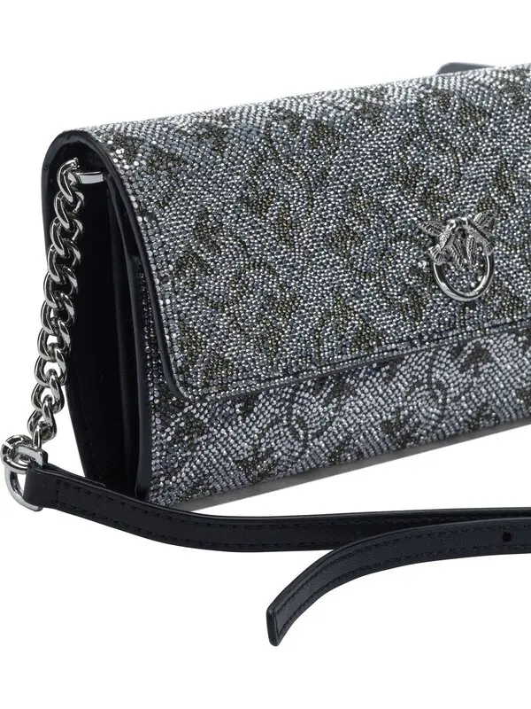 Pinko Logo Plaque Embellished Clutch Bag