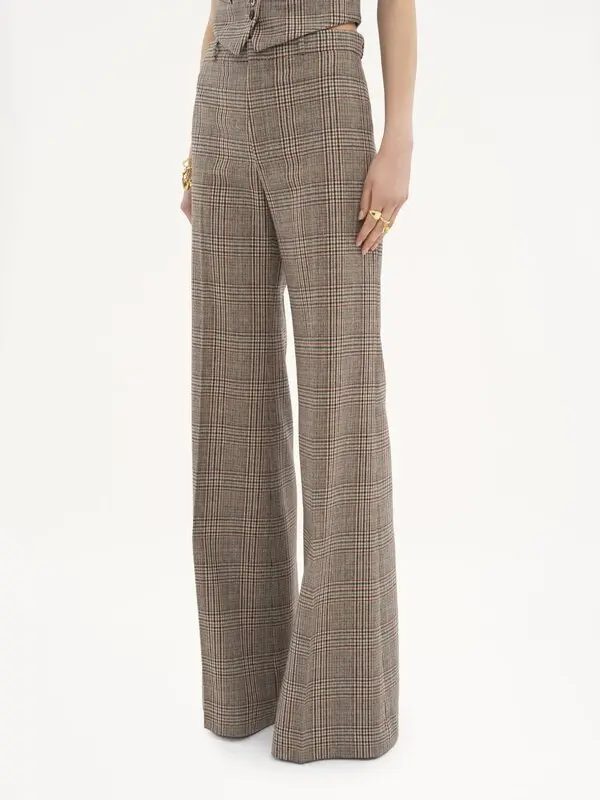 Chloé Prince Of Wales Check Wool Trousers