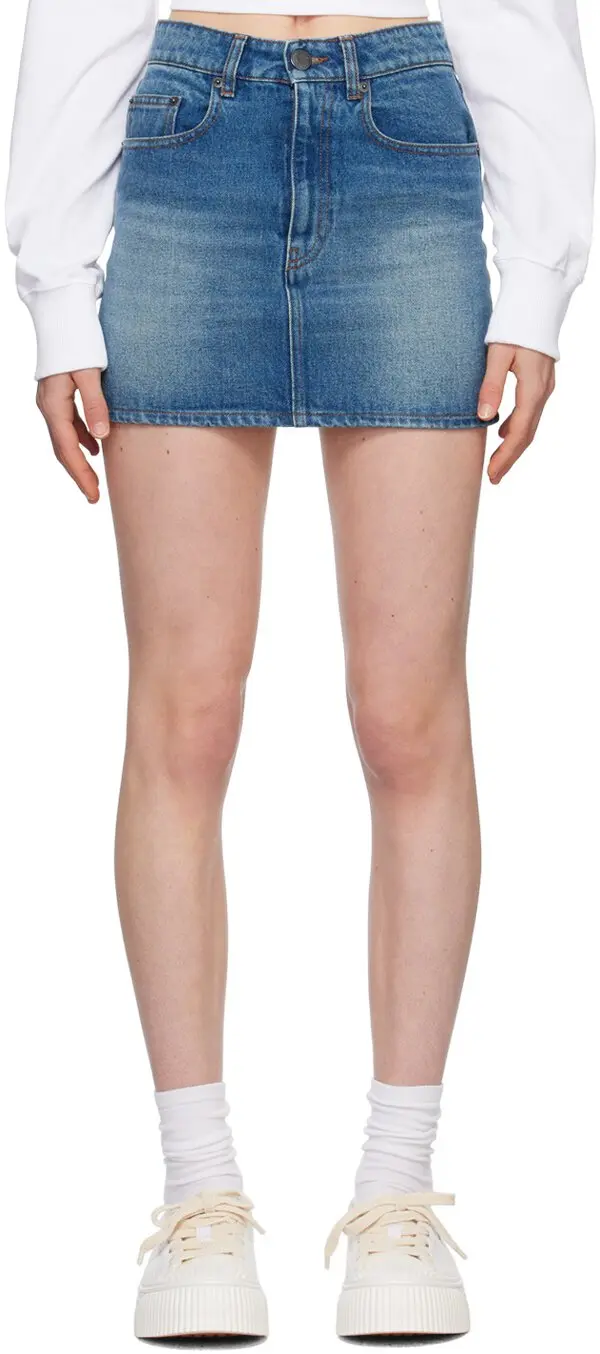 AMI Paris Denim Mini Skirt