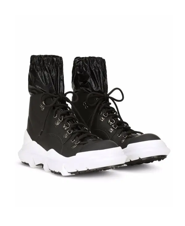 Dolce & Gabbana Lace-up Ankle Boots With Logo