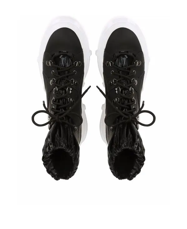 Dolce & Gabbana Lace-up Ankle Boots With Logo