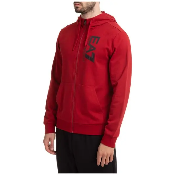 EA7 Logo Zip-up Hooded Jacket