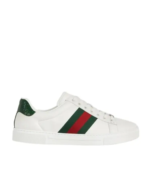 Gucci Ace Low-top Sneakers With Ribbon Detail - White
