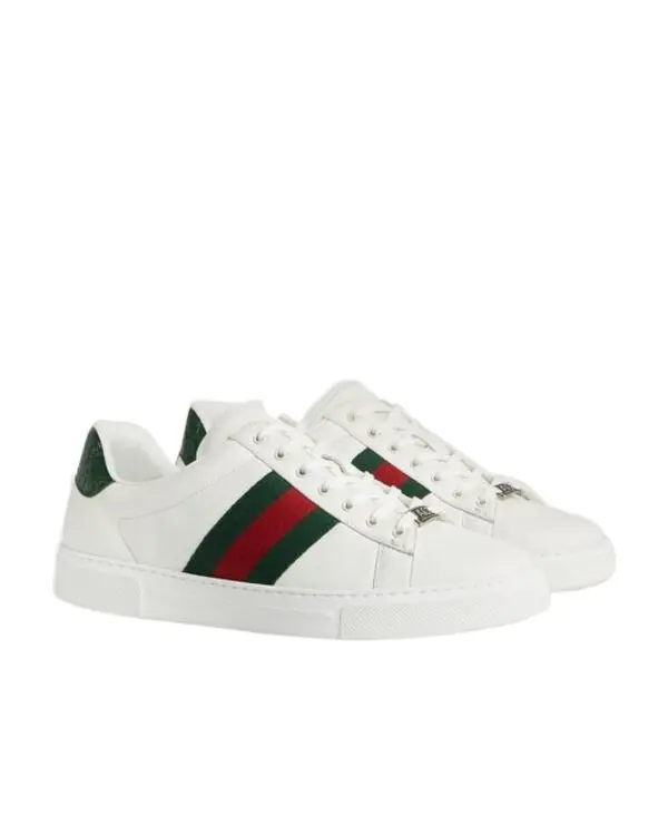 Gucci Ace Low-top Sneakers With Ribbon Detail - White