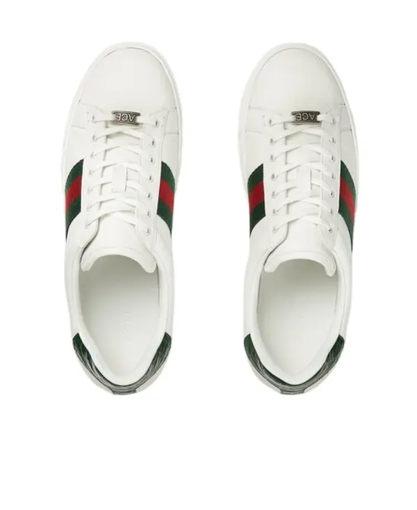 Gucci Ace Low-top Sneakers With Ribbon Detail - White