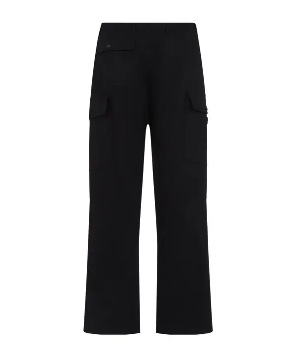 Prada Logo Plaque Wide-leg Cargo Pants