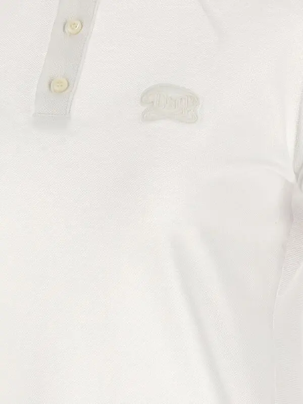 Dsquared2 Logo Embroidered Maxi Cut Out Polo Dress