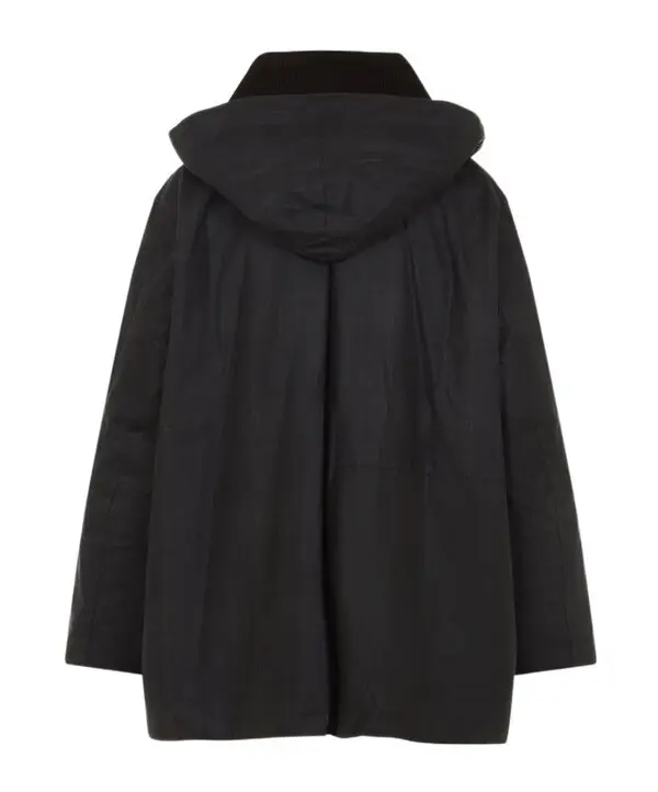 Barbour X Ganni Logo-patch Hooded Jacket - Black