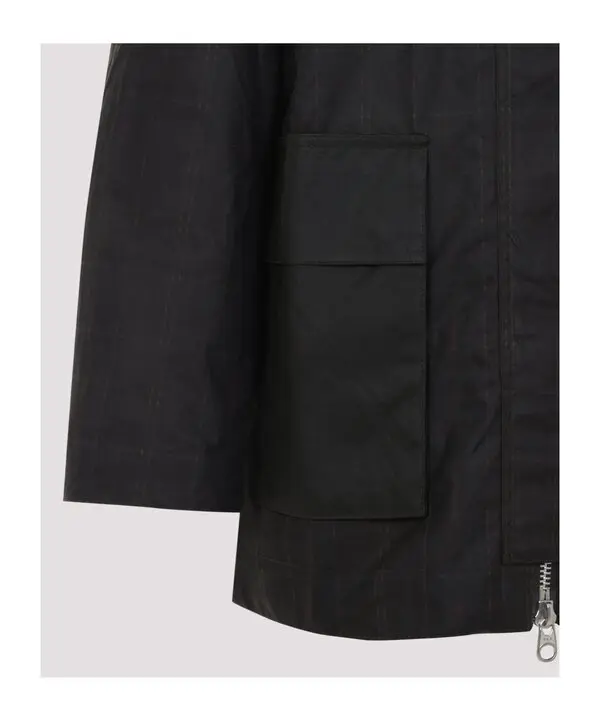 Barbour X Ganni Logo-patch Hooded Jacket - Black