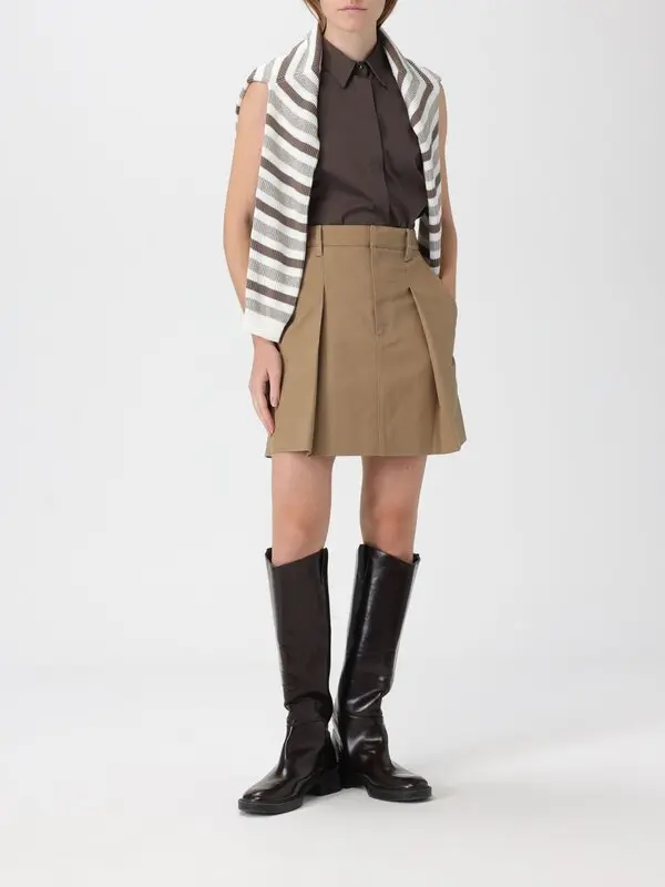 Brunello Cucinelli Pleated Mini Skirt