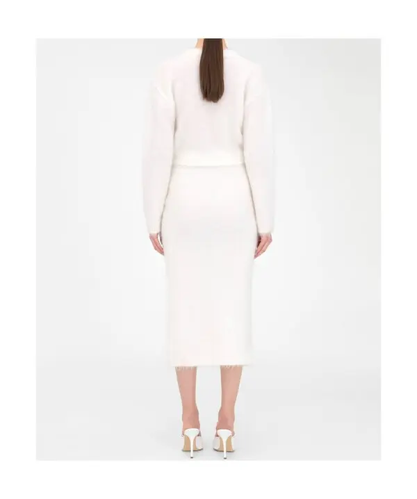 Alessandra Rich Rose-embroidered Textured Cardigan