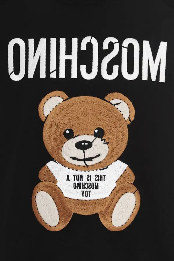 Moschino Teddy Motif Embroidered Crewneck Sweatshirt