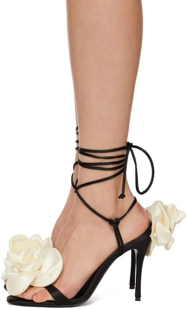 Magda Butrym Floral High-heeled Sandals - Nude