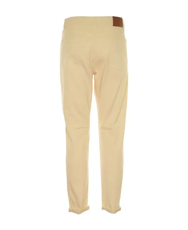 Brunello Cucinelli Logo Patch Straight Leg Jeans