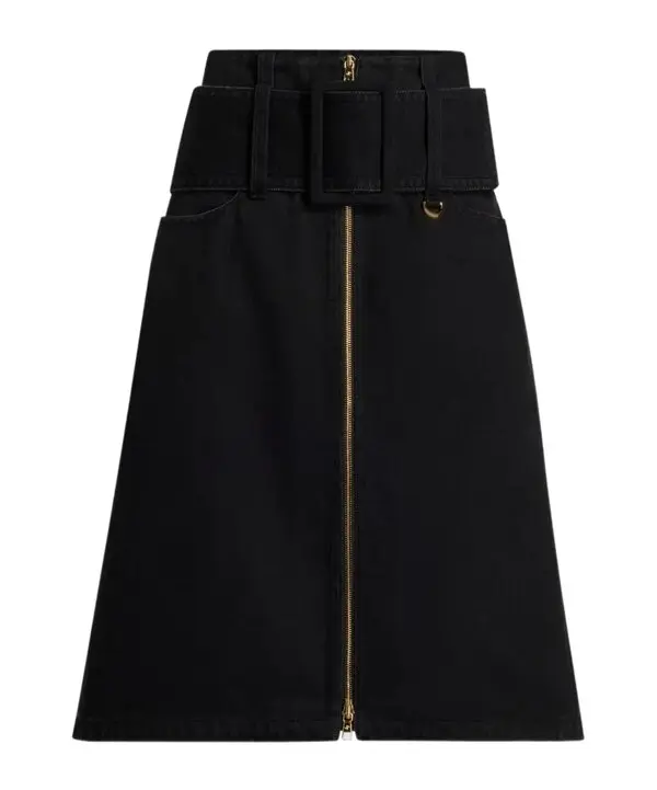PATOU Buckle Zip Detailed Skirt