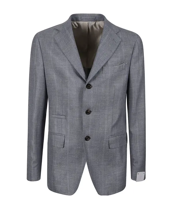 Eleventy Long-sleeved Suit Jacket - Gray