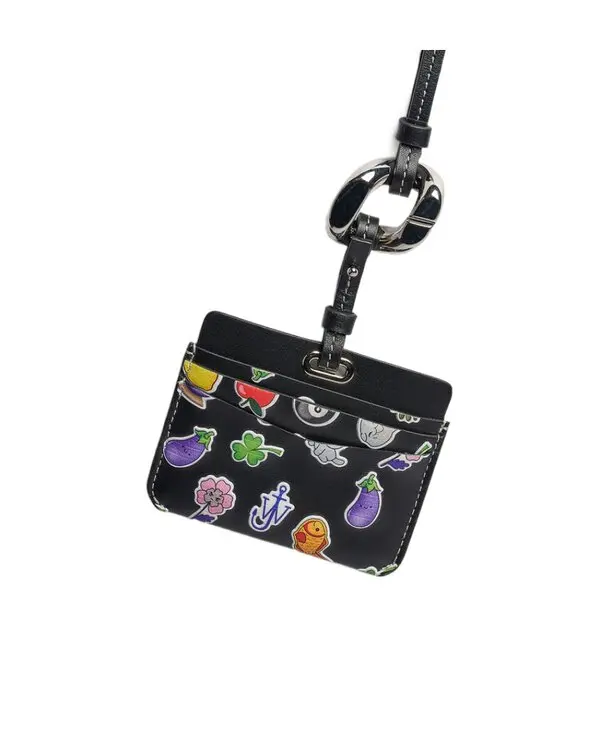 J.W.ANDERSON Graphic-print Leather Cardholder