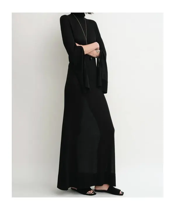 TOTEME Maxi Dress With High Neck And Slit Sleeves