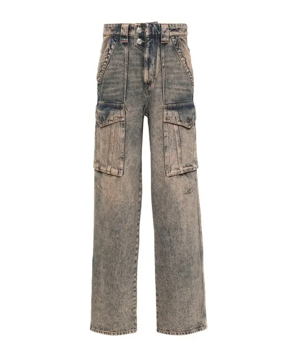 Isabel Marant Étoile Heilani Mid-rise Cargo Jeans - Gray