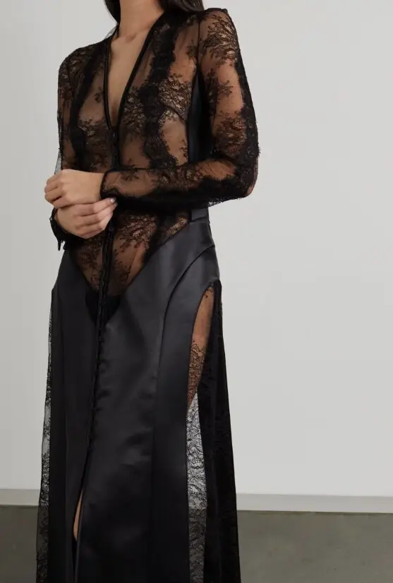 Gabriela Hearst Yernard" Patchwork Lace Maxi Dress