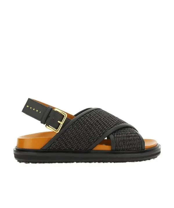 Marni Fussbett Cross-strap Flat Sandals