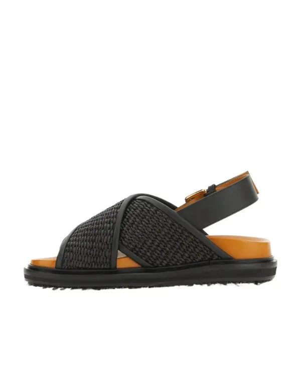 Marni Fussbett Cross-strap Flat Sandals