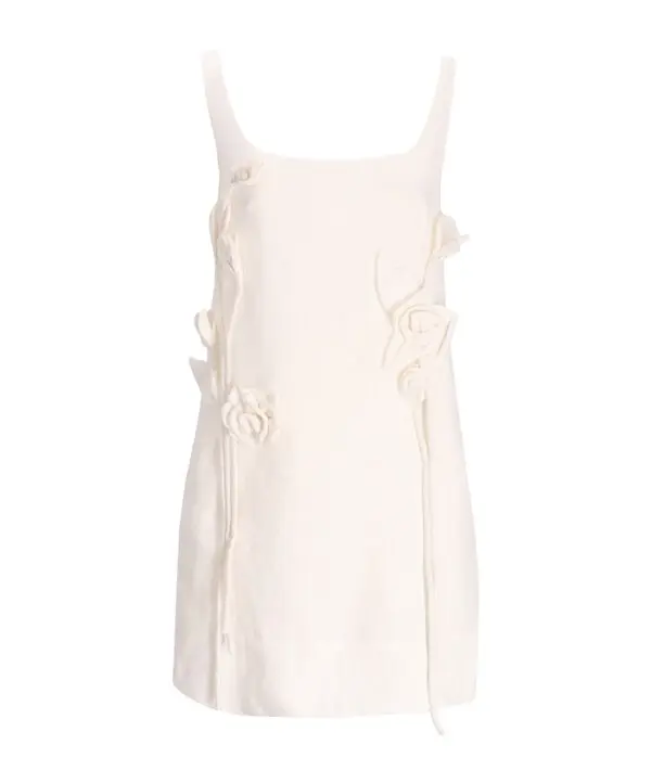 Farm Rio Floral Appliqué Sleeveless Mini Dress - No