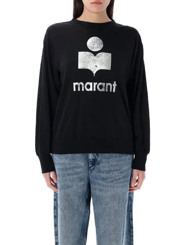 Isabel Marant Étoile Logo Printed Long Sleeve T-shirt