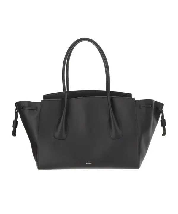 JIL SANDER Medium Voyage Drawstring Shoulder Bag - Black
