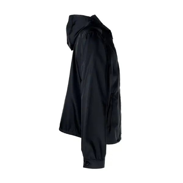 Prada Logo Plaque Zip-up Hooded Jacket