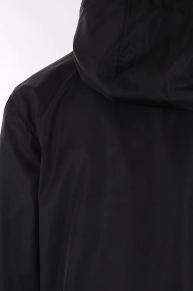Prada Logo Plaque Zip-up Hooded Jacket
