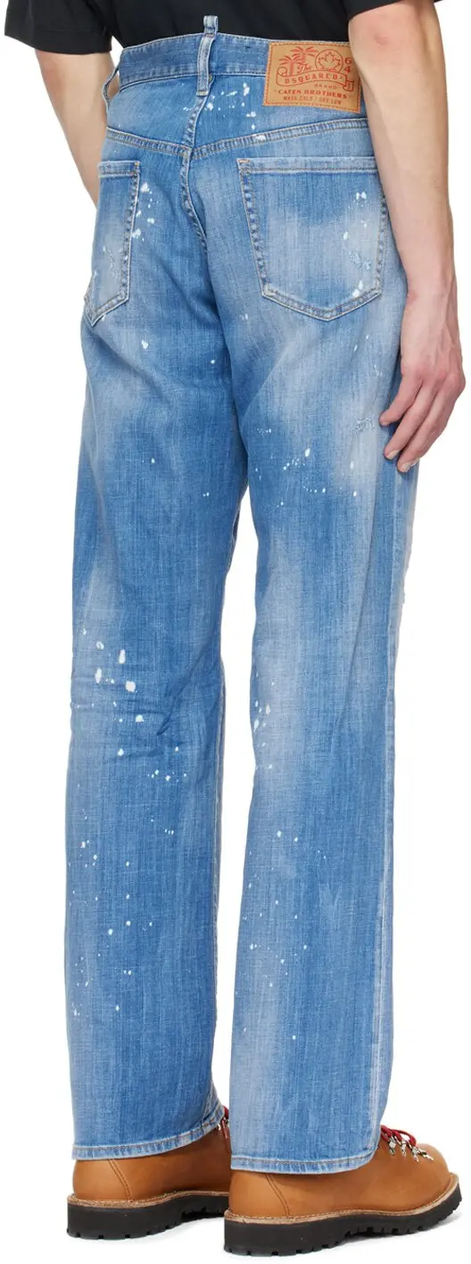 Dsquared2 Logo Patch Distressed Jeans
