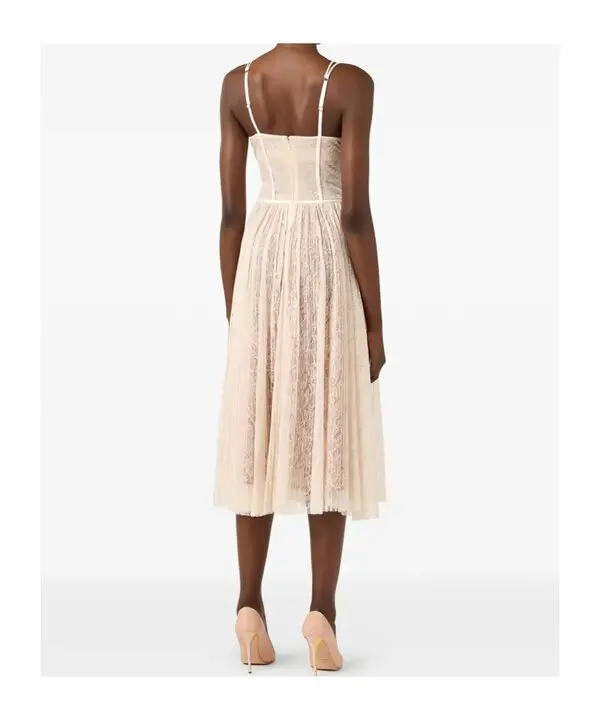 Elisabetta Franchi Corset Lace Midi Dress