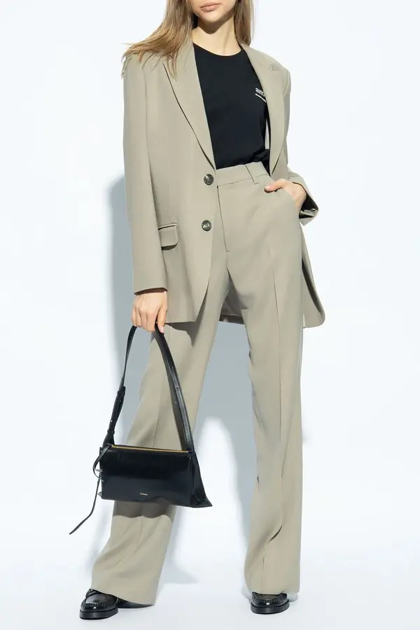 Ami High-waisted Tailored Trousers With Pleats