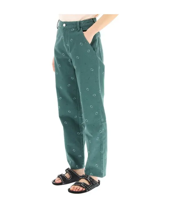 Kenzo Paisley Printed Cropped Trousers