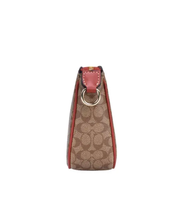 COACH Monogrammed Zip Clutch With Top Handle