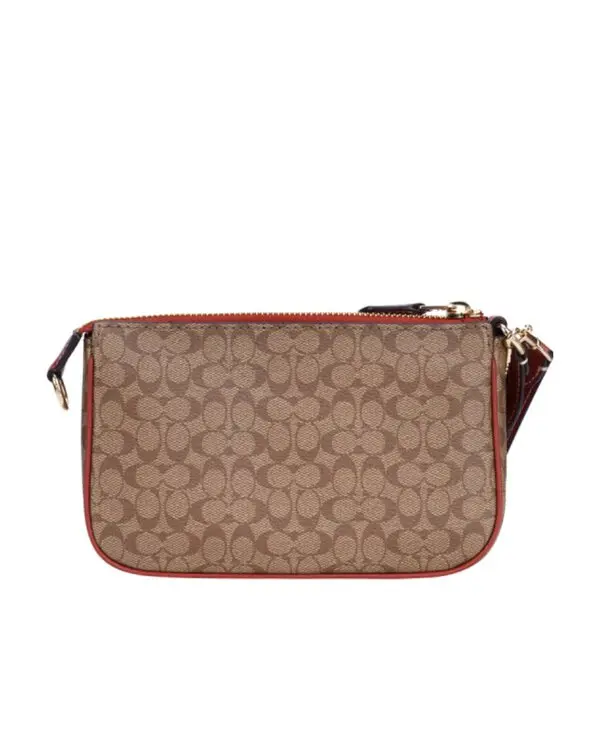COACH Monogrammed Zip Clutch With Top Handle
