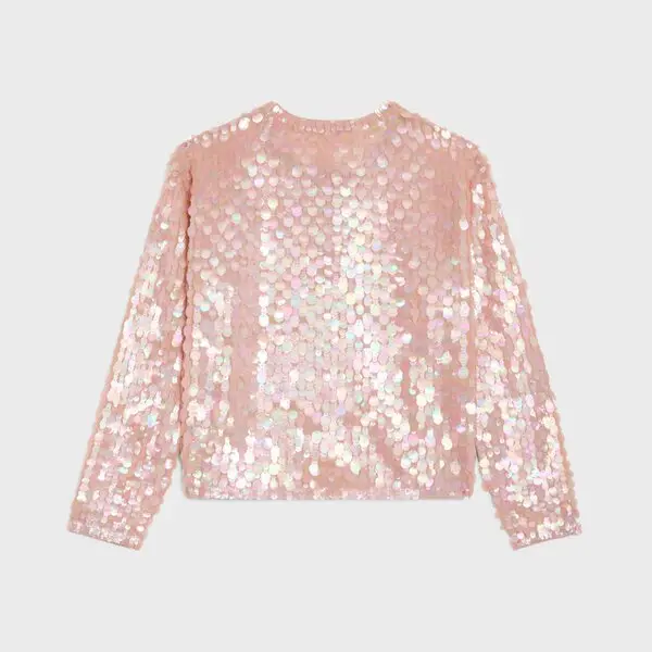 Celine Embroidered Silk Cardigan
