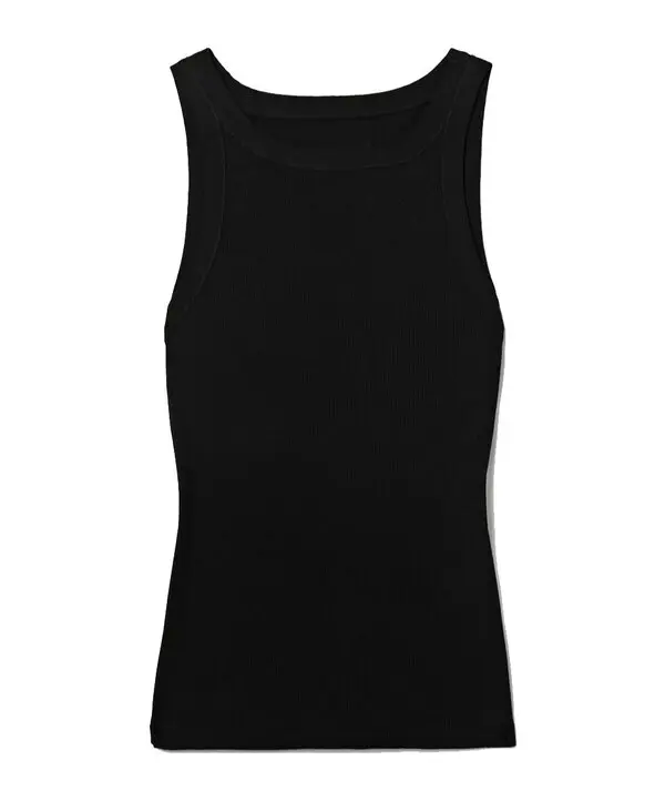 NILI LOTAN Ribbed Tank Top - Black