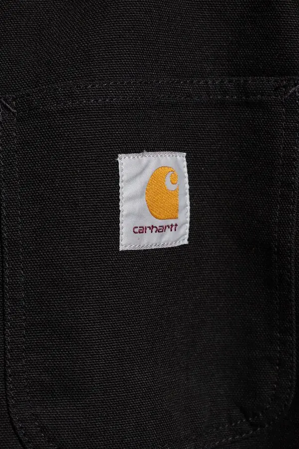Carhartt Work In Progress Michigan Work Canvas Jacket With Corduroy Collar - Black