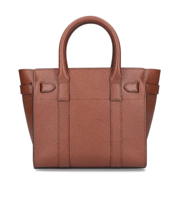 Mulberry Bayswater Logo-printed Mini Tote Bag - Brown