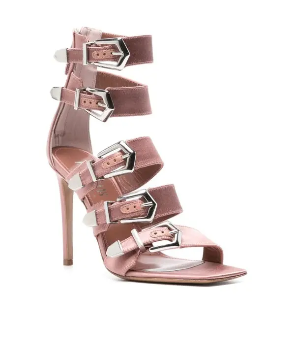 Paris Texas Ursula Buckled Stiletto Sandals - Multicolor