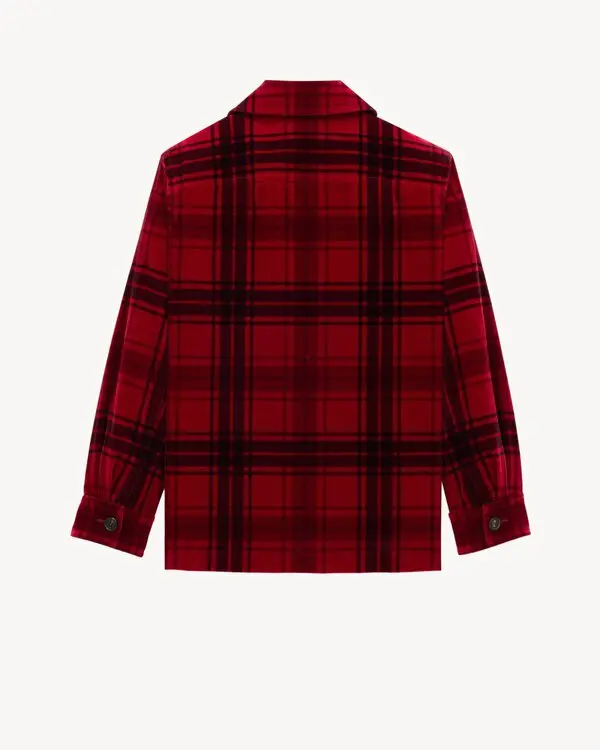 Saint Laurent Button-up Plaid Jacket