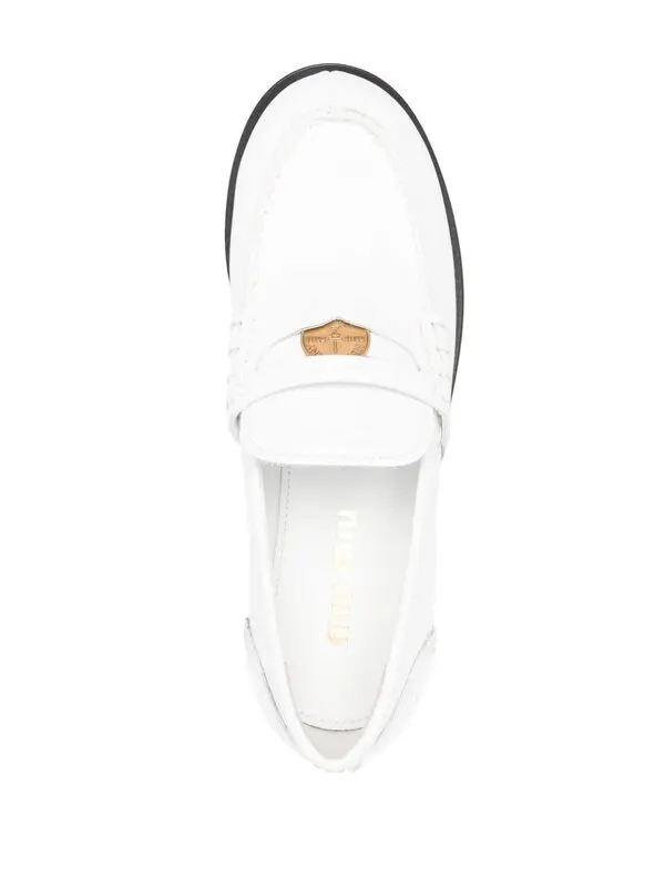Miu Miu Penny Loafers - White