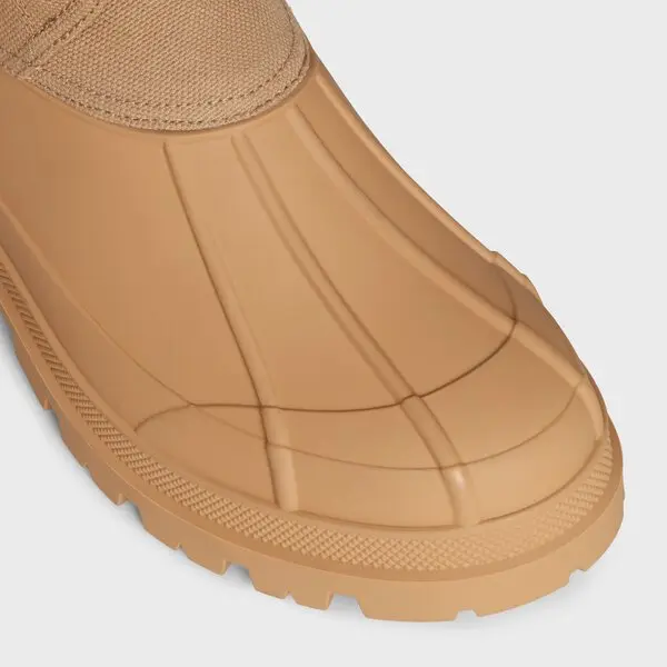 Celine Riley Lace-up Boot In Canvas - Caramel