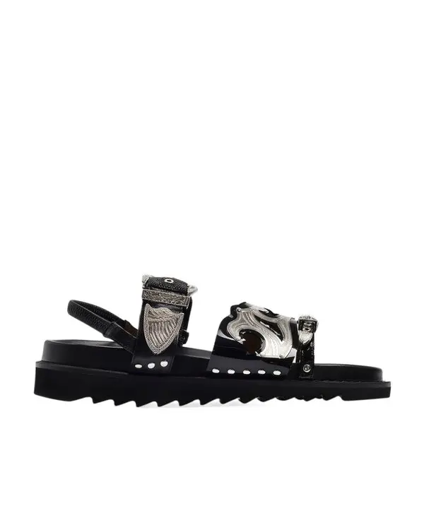 Toga Open Toe Buckled Sandals