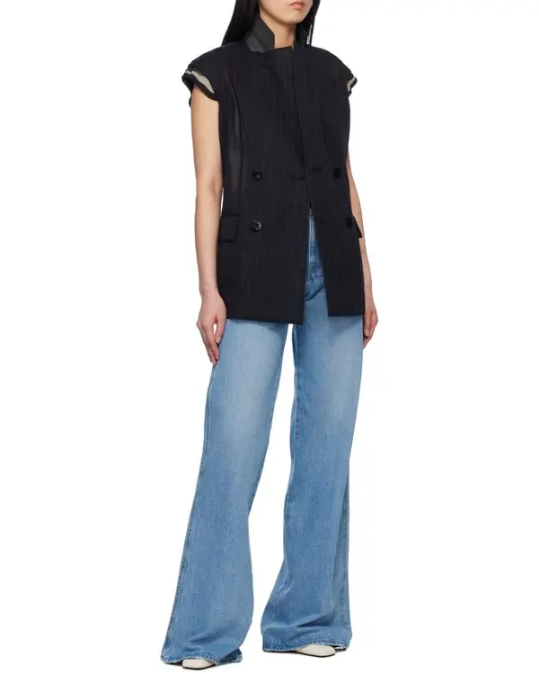 Sacai Storm Flap Pinstriped Waistcoat